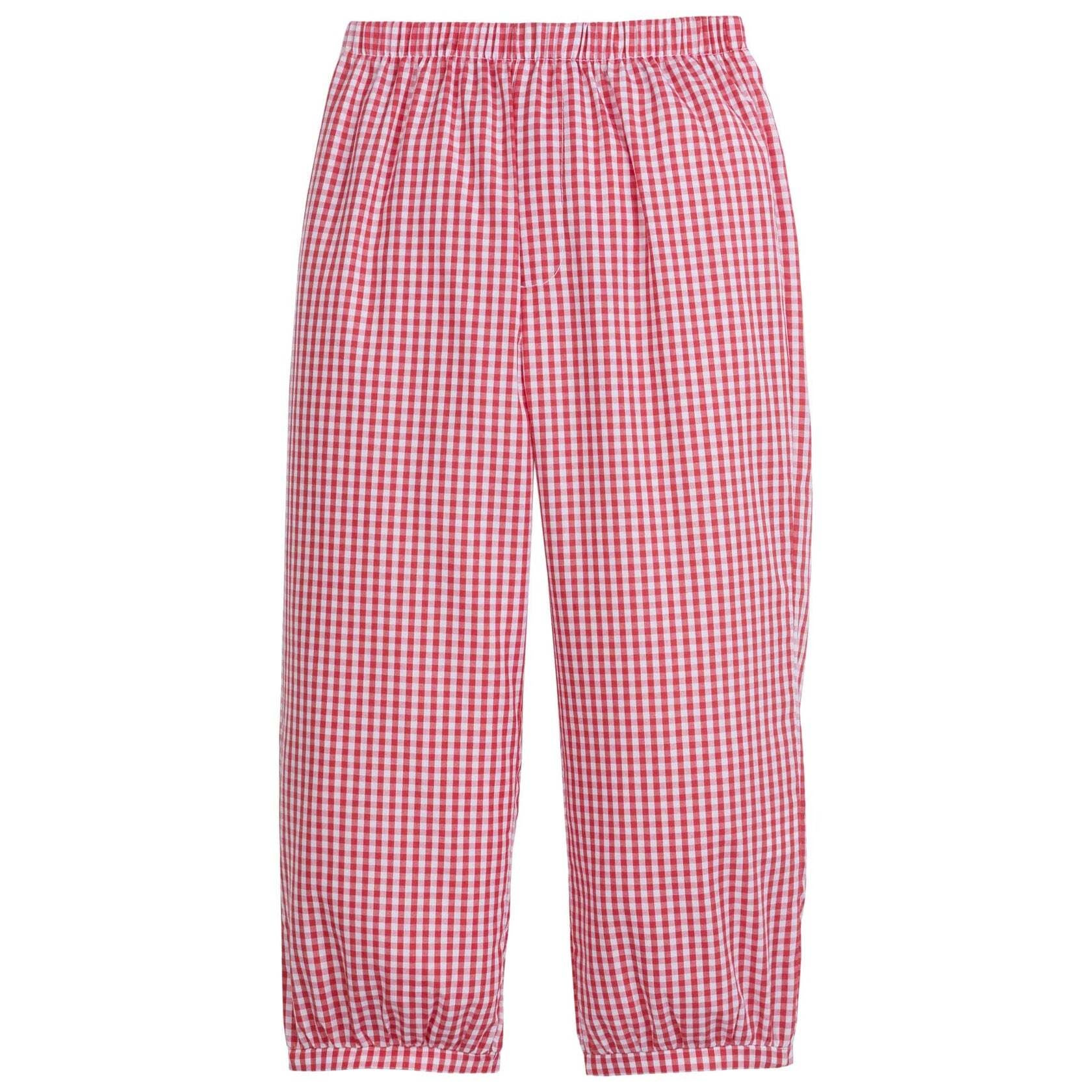 Banded Pant - Red Gingham | Enchanted Elephant